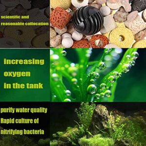 Hamiledyi Aquarium Filter Media Bio Balls Ceramic Rings Fish Tank Pond Biofilter Filter Media 500g with Mesh Bag