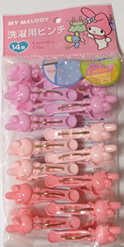 SANRIO My Merody Small Laundry Clip Pinch Clothes Pins 14 Pcs