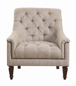 coaster fabric loveseat beige finish 505643