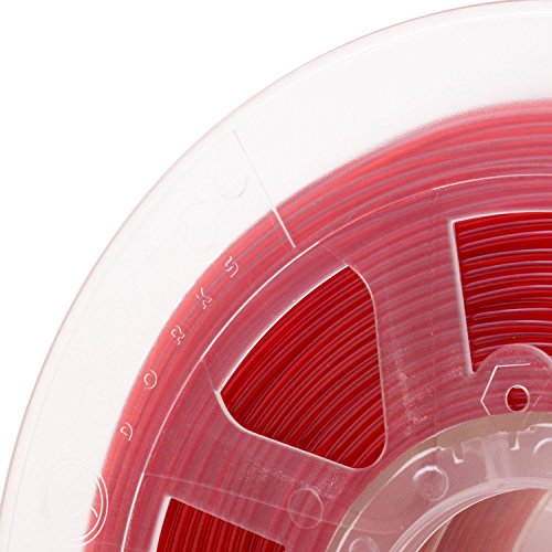 Gizmo Dorks 1.75mm PETG Filament 1kg /2.2lbs for 3D Printers, Translucent Red