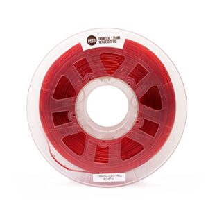 Gizmo Dorks 1.75mm PETG Filament 1kg /2.2lbs for 3D Printers, Translucent Red