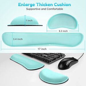 Gimars Superfine Fiber Widen Memory Foam Set Nonslip Mouse Pad Wrist Support & Keyboard Wrist Rest Support for Office, Computer, Laptop & Mac & Comfortable & Lightweight for Easy Typing & Pain Relief