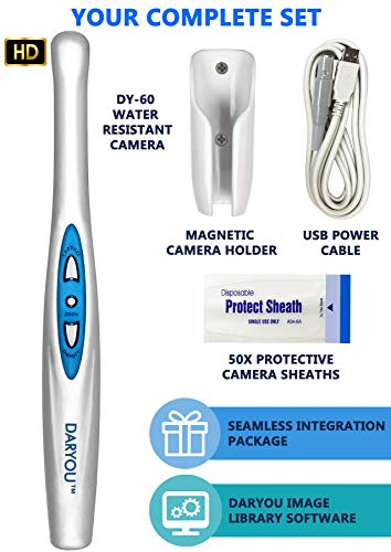 Intraoral Camera Dental Camera DARYOU DY-60 720P HD 4X Zoomable. Button Work w/Eaglesoft,Dexis,Carestream,Suni More