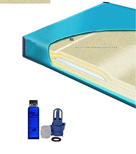 Queen 90% Waveless Vinyl Waterbed Mattress with Fill Kit and 4oz Conditioner