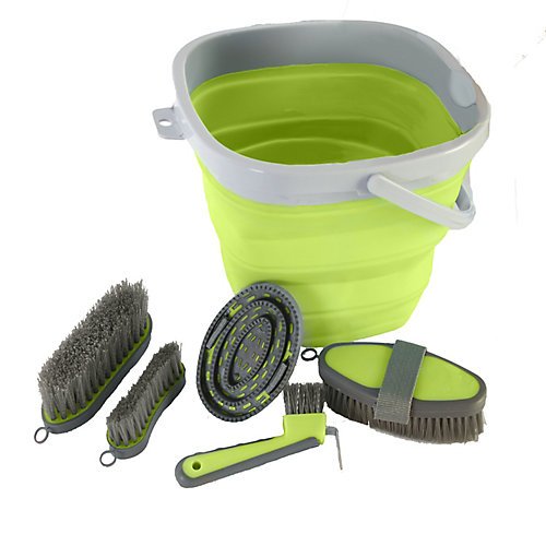 Collapsible Grooming Bucket Set Lime