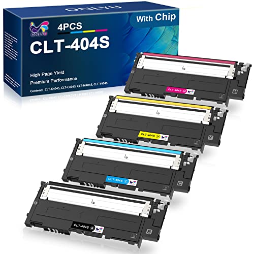 ONLYU Compatible Toner Cartridge Replacement for Samsung CLT 404S CLT-K404S CLT-C404S CLT-M404S CLT-Y404S to Used with Xpress C480FW C430W SL-C430W SL-C480FW SL-C480FN Printer (4 Packs)