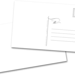 Blank Mailable Postcards Printable, 4x6, Heavy Duty 14pt, Blank Postcards for Art or Printing with Mailing Side for Mailing, Christmas Holiday Postcards. (48ct)