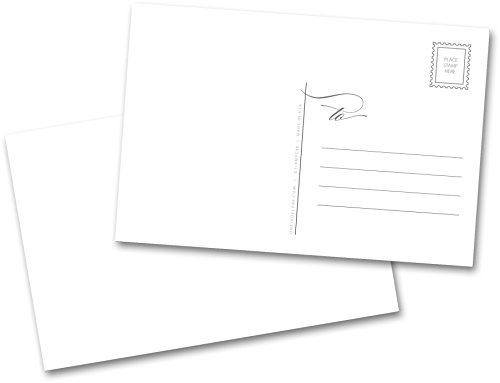 Blank Mailable Postcards Printable, 4x6, Heavy Duty 14pt, Blank Postcards for Art or Printing with Mailing Side for Mailing, Christmas Holiday Postcards. (48ct)