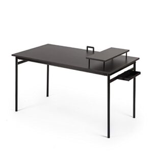 zinus tresa computer desk / workstation in espresso, large, black