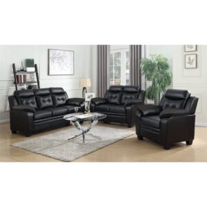 Coaster Home Furnishings Finley Tufted Upholstered Loveseat Black