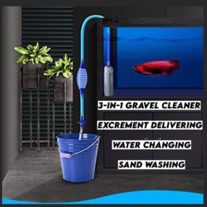 LL Products Gravel Vacuum for Aquarium - Fish Tank Gravel Cleaner- Aquarium Vacuum Cleaner -Aquarium Siphon - 8 FT Long Aquarium Gravel Cleaner with Minnow Net