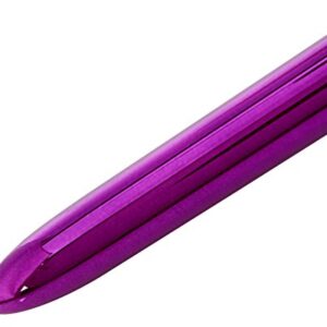 BIC 4 Colours Shine Ballpoint Pens - Metallic Purple Body, Box of 12