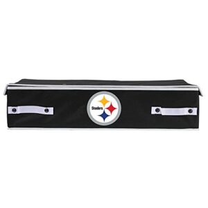 franklin sports nfl pittsburgh steelers under the bed storage bins - large, 26 x 18 x 6 - inch