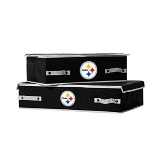 Franklin Sports NFL Pittsburgh Steelers Under The Bed Storage Bins - Large, 26 x 18 x 6 - Inch