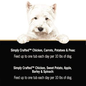 CESAR Simply Crafted Adult Wet Dog Food Meal Topper Variety Pack, Chicken, Carrots, Potatoes & Peas and Chicken, Sweet Potato, Apple, Barley & Spinach, (8) 1.3 oz. Tubs