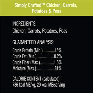 CESAR Simply Crafted Adult Wet Dog Food Meal Topper Variety Pack, Chicken, Carrots, Potatoes & Peas and Chicken, Sweet Potato, Apple, Barley & Spinach, (8) 1.3 oz. Tubs