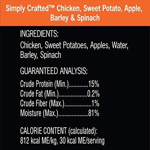 CESAR Simply Crafted Adult Wet Dog Food Meal Topper Variety Pack, Chicken, Carrots, Potatoes & Peas and Chicken, Sweet Potato, Apple, Barley & Spinach, (8) 1.3 oz. Tubs