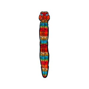 outward hound invincibles tough skinz cobra tug squeaky dog toy, xl, multicolor