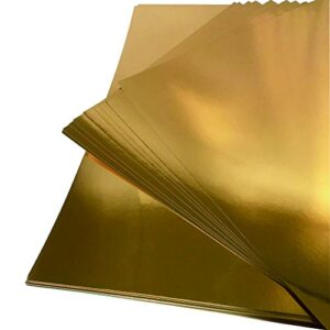 KODAMAA 12“x12”Square Art Craft Gold/Silver Cardstock, Multipurpose Shimmer Metallic Paper Perfect for Festival Crafting, Party Decoration, Gift Packaging (24 Sheets) (Bright Gold)