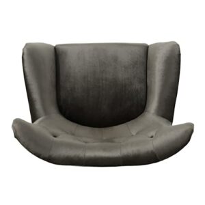 Christopher Knight Home Seigfried Mid-Century Velvet Arm Chair, Grey / Black