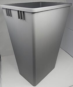 52 qt. replacement waste bin for cabinet recycling pull out trash organizer (grey)