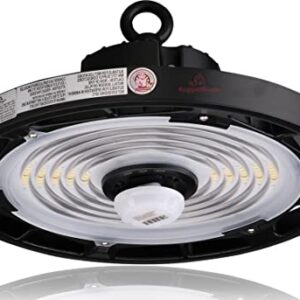 RuggedGrade 150 Watt Titan 5 Motion Sensor LED High Bay UFO Light - 22,000 Lumen - 5000K - DLC Verified High Bay LED