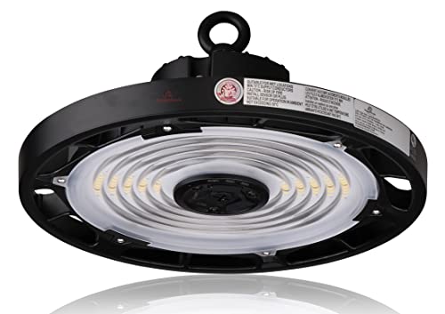 RuggedGrade 150 Watt Titan 5 Motion Sensor LED High Bay UFO Light - 22,000 Lumen - 5000K - DLC Verified High Bay LED