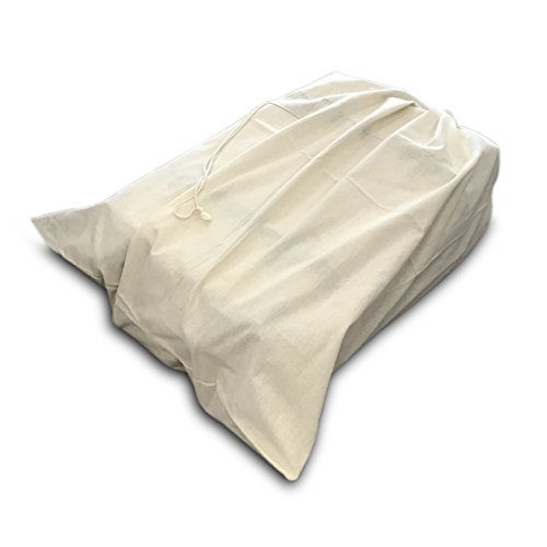 12 Pack 29"x29" Extra Thick Cotton Muslin Laundry Dust Cover Bags with Drawstring Natural Color