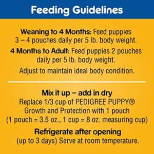 PEDIGREE PUPPY Soft Wet Dog Food 8-Count Variety Pack, 3.5 oz Pouches