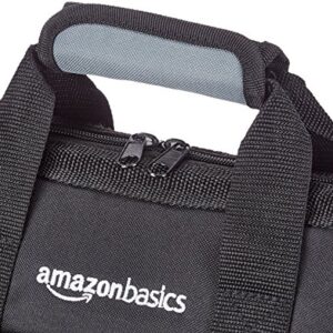 Amazon Basics Durable Wear-Resistant Base, Tool Small Standard Bag with Strap, 12 Inch, Black & Gray