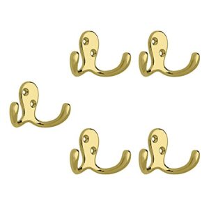 franklin brass 3319206-kt double prong robe hook, 5 per pkg