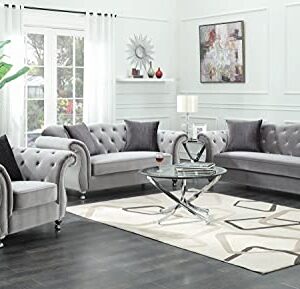 Coaster Furniture Living Room Sofa Love Seat Silver 551162