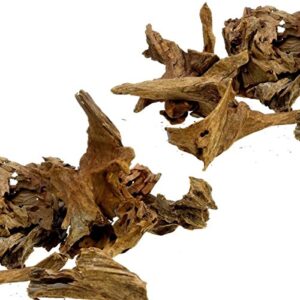 dr. moss aquarium small malaysian driftwood luxurious set for fish tank decor, real wood bogwood 5"-7" (2 pieces)