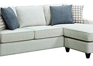 Montgomery Sectional Sofa with Track Arms and Chaise Cream