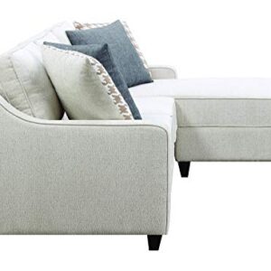 Montgomery Sectional Sofa with Track Arms and Chaise Cream