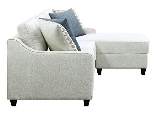 Montgomery Sectional Sofa with Track Arms and Chaise Cream