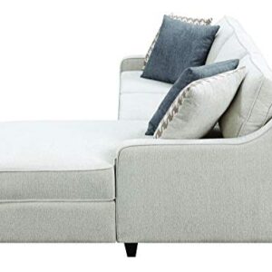 Montgomery Sectional Sofa with Track Arms and Chaise Cream