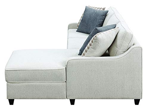 Montgomery Sectional Sofa with Track Arms and Chaise Cream