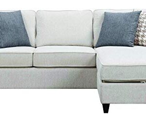 Montgomery Sectional Sofa with Track Arms and Chaise Cream