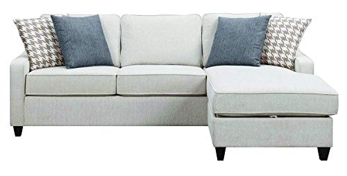 Montgomery Sectional Sofa with Track Arms and Chaise Cream