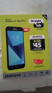 samsung sm-s727vl galaxy j7 sky pro 16gb prepaid straight talk smartphone black