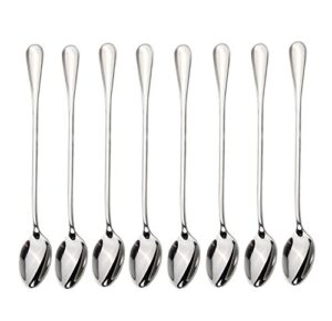 dhrbsx long-handled ice tea spoon, cocktail stir spoons, stainless steel coffee spoons, ice cream scoop set of 8