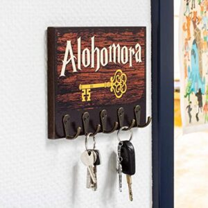 getDigital Alohomora Key Rack | Magical Home & Office Decor Key Holder with 5 Metal Hooks | Also Suitable as a Hanger for Clothes, Bags or Dog Leashes