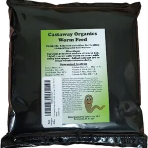 Castaway Organics Worm Food for All Composting Worms and Bait Worms (2 Pounds)