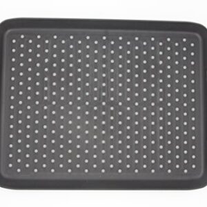 ChopMaster Rectangular Anti Slip Serving Tray with Handle (large, Black)