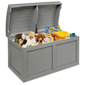 Hardwood Safety Hinge Barrel Top Toy Storage Chest