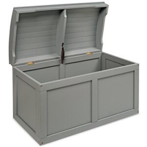 Hardwood Safety Hinge Barrel Top Toy Storage Chest