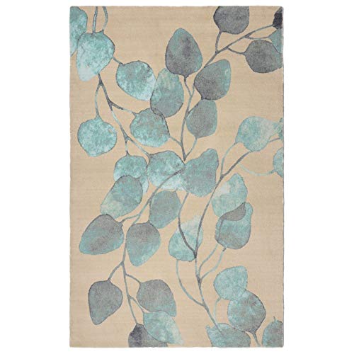 Rugsmith Ficus Modern Floral Area Rug, 7 ft 6 in x 9 ft 6 in, Turquoise