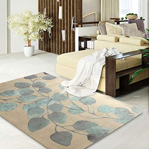 Rugsmith Ficus Modern Floral Area Rug, 7 ft 6 in x 9 ft 6 in, Turquoise