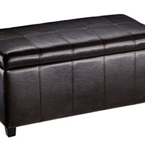 FIRST HILL FHW Marion Rectangular Storage Ottoman, Russet Brown